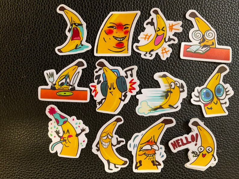 BANANAS BANANAS BANANAS 40 Funny Banana Stickers Go - Etsy