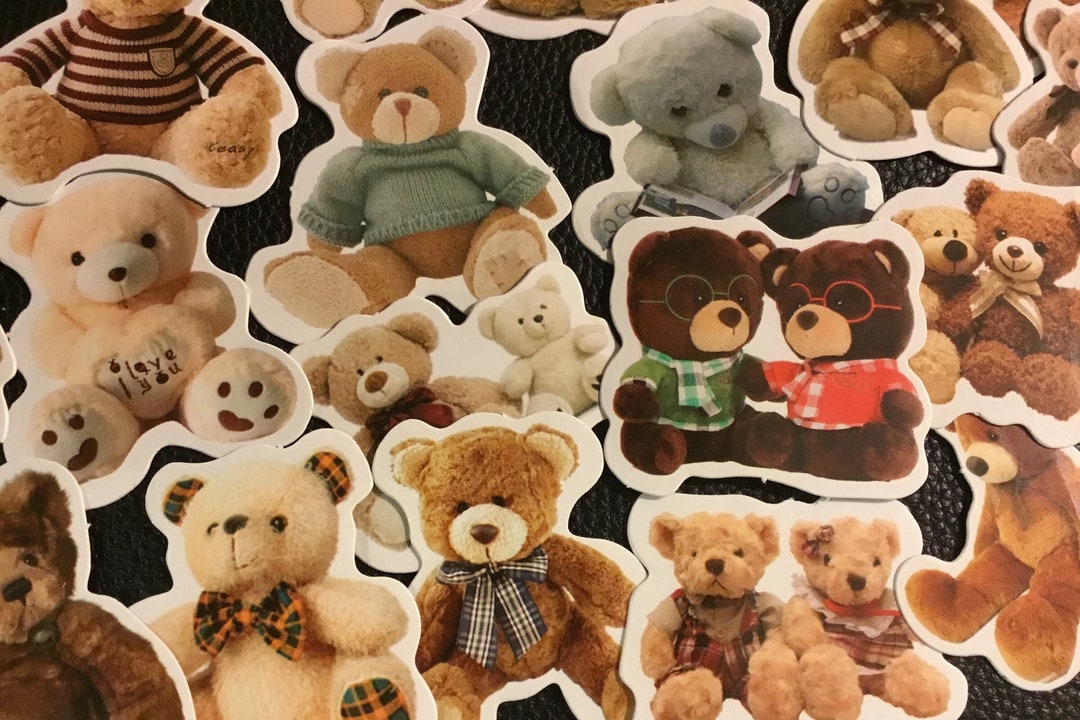 TEDDY BEARS! 45 Teddy Bear Stickers, Cutest Little Bears, No Growling ...