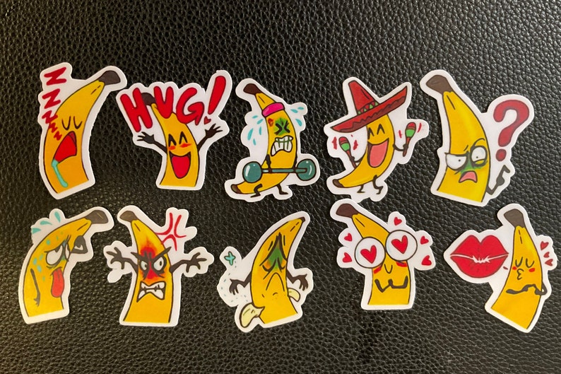 BANANAS BANANAS BANANAS 40 Funny Banana Stickers Go - Etsy