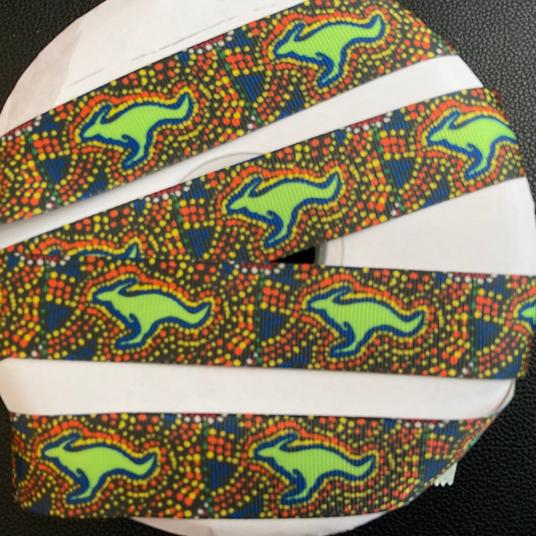 ABORIGINAL KANGAROO! 1” Grosgrain Ribbon, 3/5 Yds., Perfect for ...
