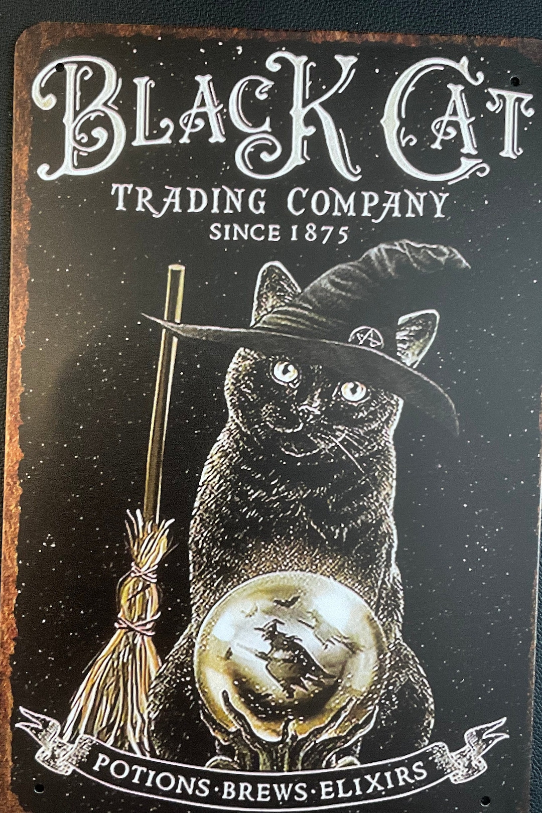 THE BLACK CAT Halloween Metal Sign! an 8”X12” Tin-metal Sign, Beware ...