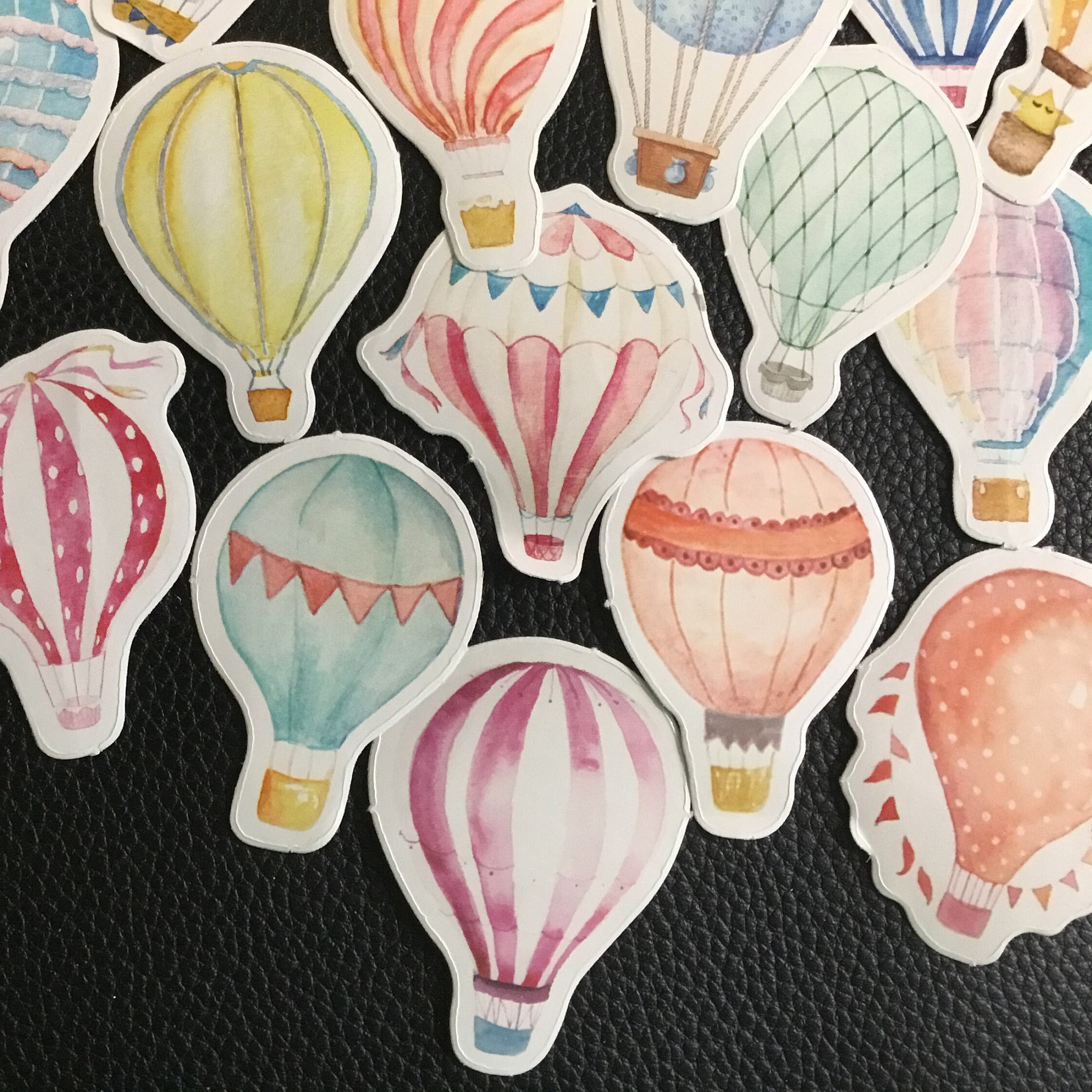 HOT AIR BALLOONS 46 Colorful Balloon Stickers Up up and - Etsy