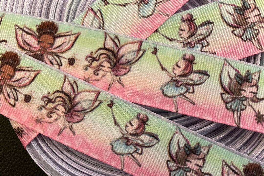 MAGICAL FAIRIES! 1” Grosgrain Ribbon, Choose 3/5 Yds., Perfect for ...