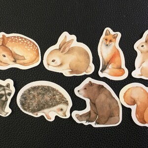 AUTUMN in the WOODLAND FOREST! 46 Stickers of Animals and Foliage ...