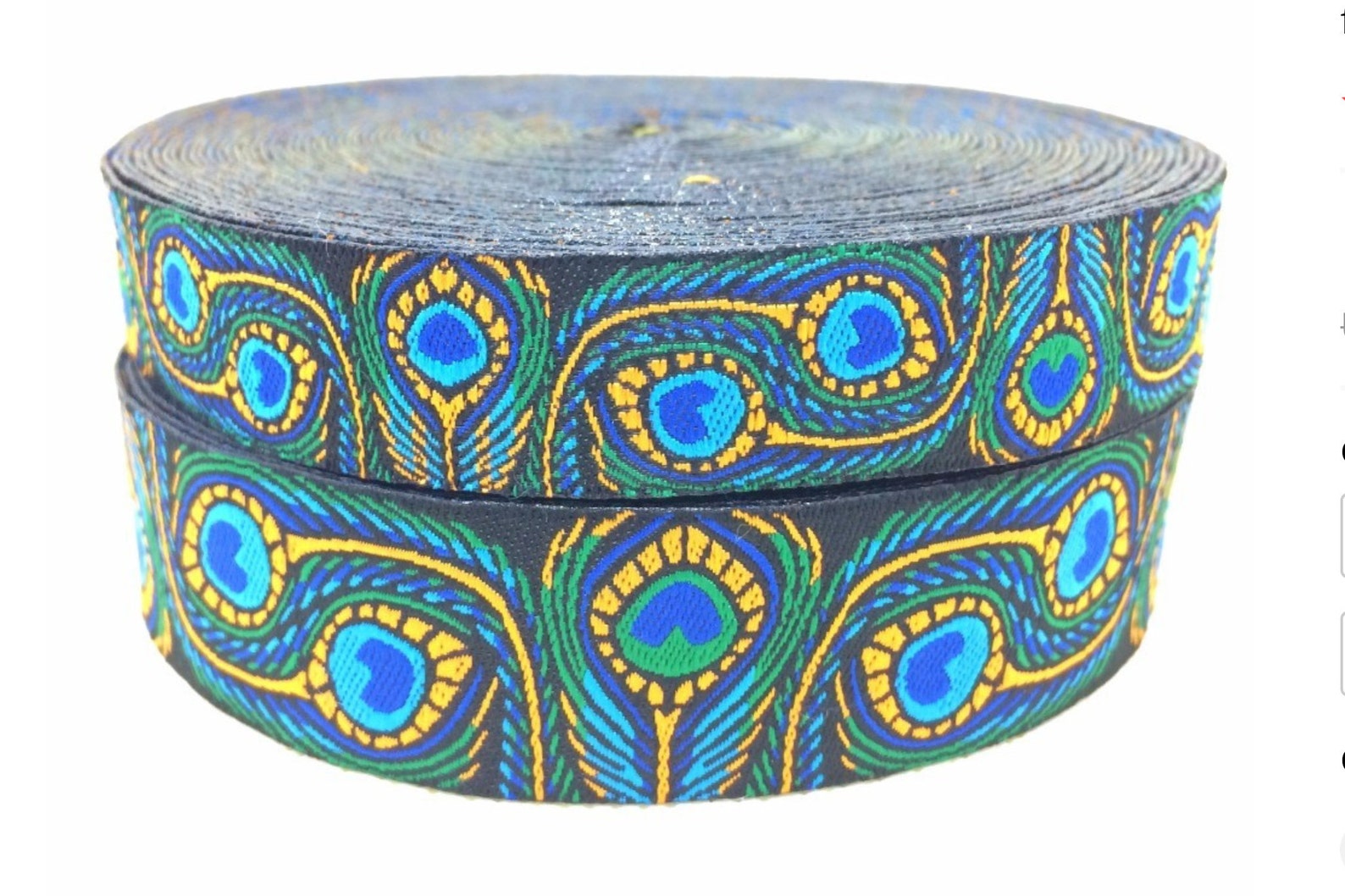 PEACOCK Ribbons Stunning Ribbons by the Yard Gorgeous Colors - Etsy
