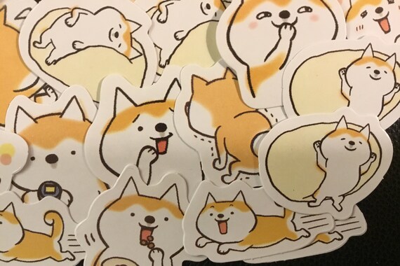 ORNERY DOG 45 Stickers of One Little Dog Always up to - Etsy