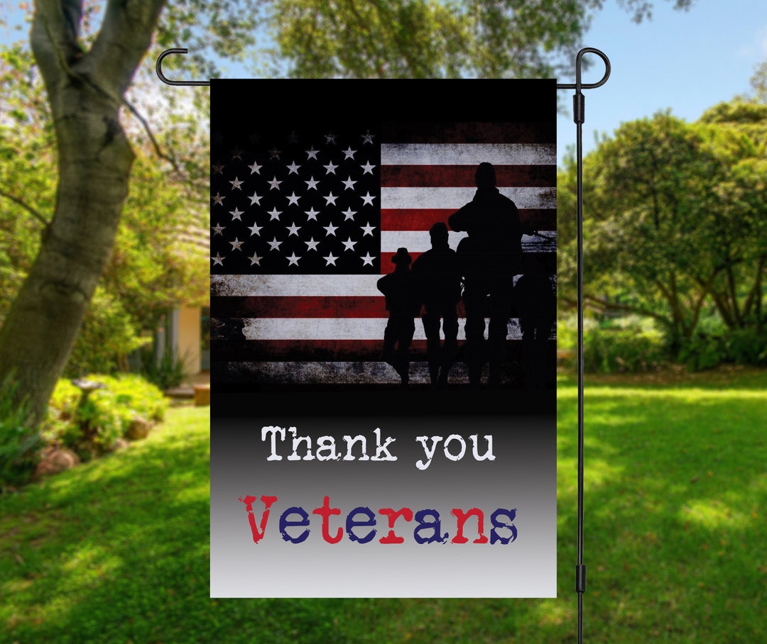 Veteran Garden Flag, Yard Decor, New Home, American Flag, Garden Flag ...
