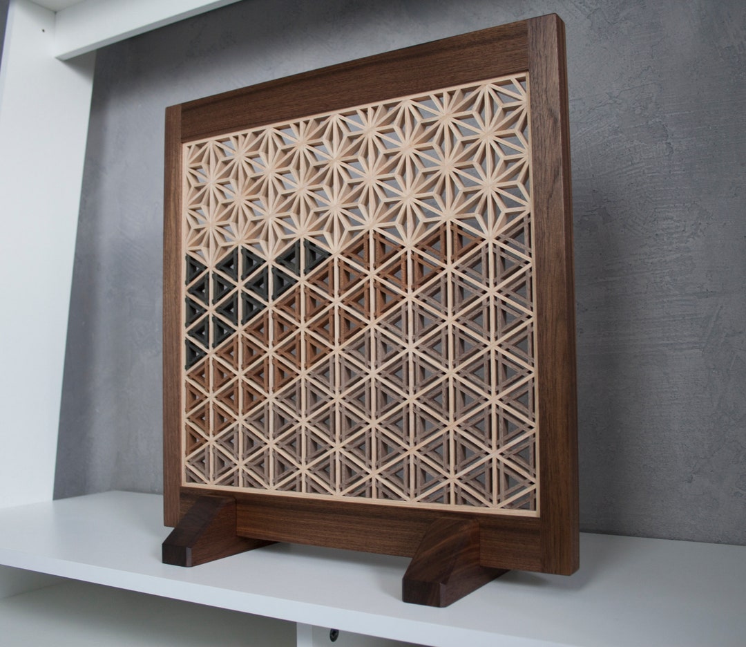 Kumiko Wall Art Wooden Wall Decor Kumiko Panel - Etsy