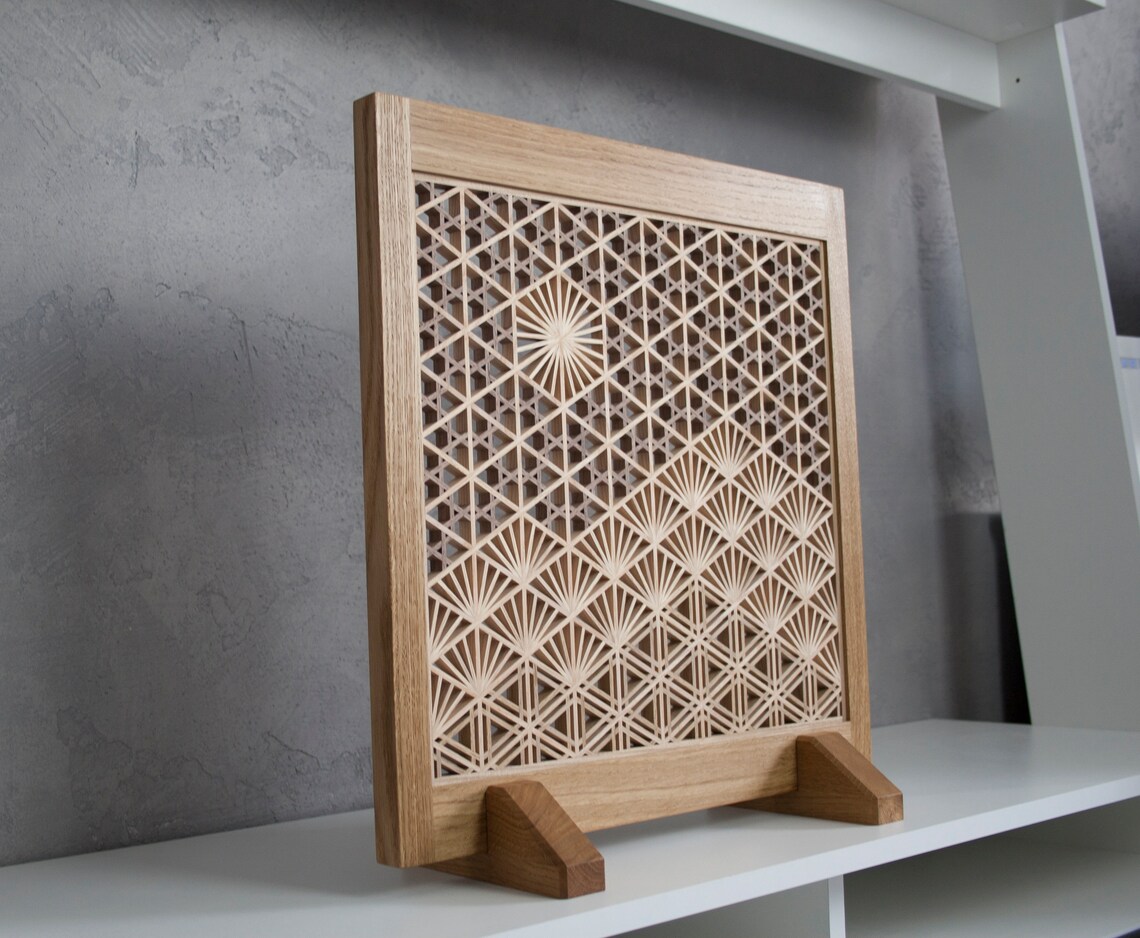 Kumiko Wall Art Wooden Wall Decor Kumiko Panel - Etsy