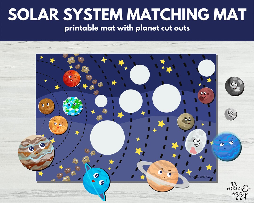 PRINTABLE Full Solar System Matching, Solar System, Planet Matching ...