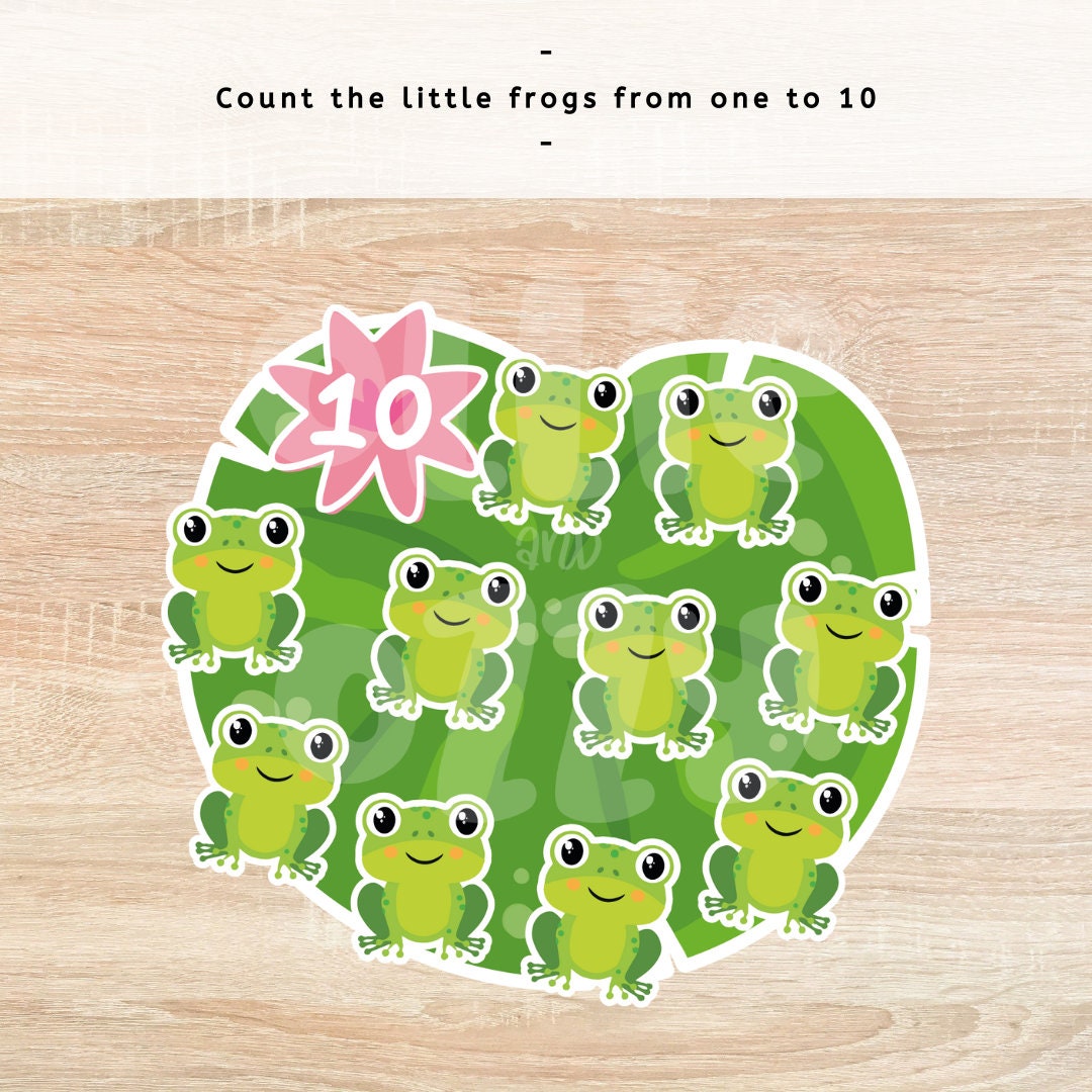 Frog Counting Activity, PDF Printable Counting Activity, Homeschool ...