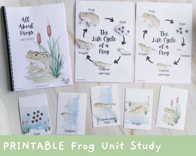 Printable Frogs and Tadpoles Literature-based Unit Study, Frog Life ...
