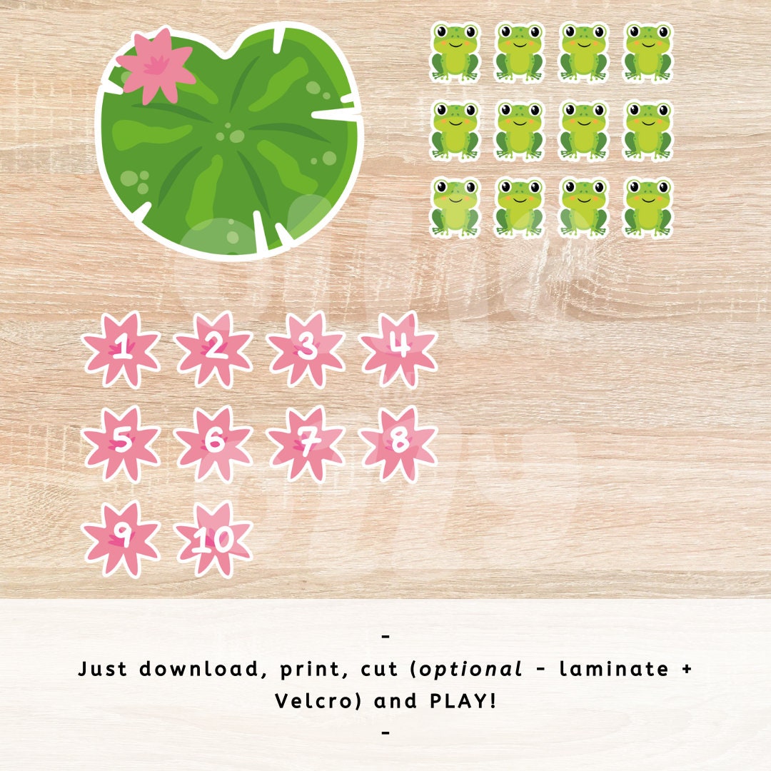 Frog Counting Activity, PDF Printable Counting Activity, Homeschool ...