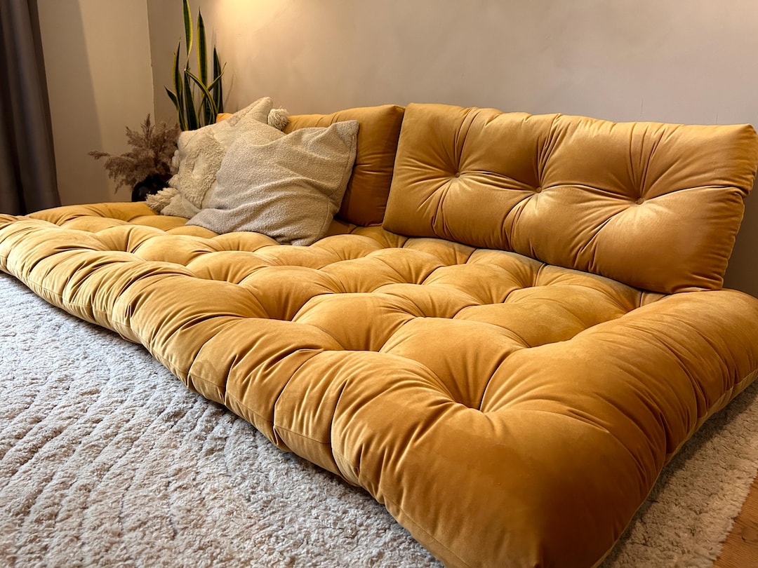 Velvet Floor Cushion: Reading Nook, Window Seat, Bench, Daybed or Floor ...