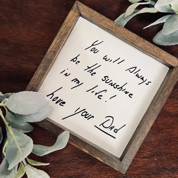Custom Handwriting Sign - Etsy