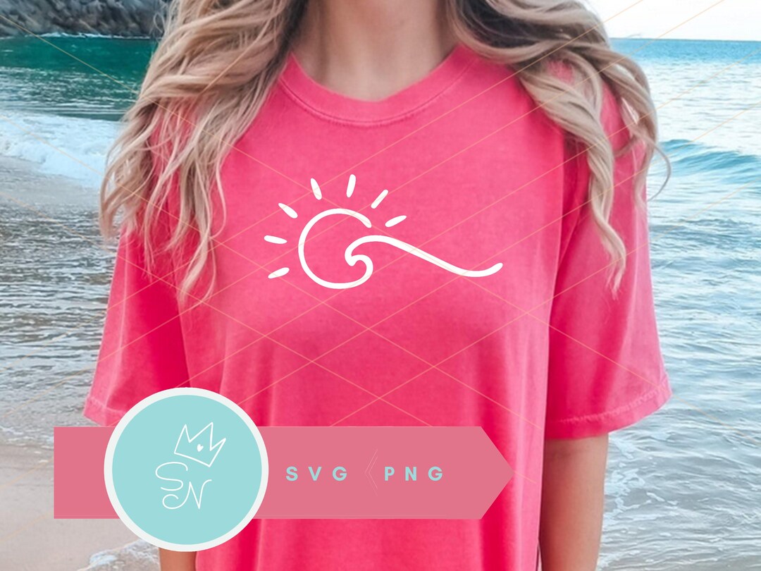 Wave and Sun SVG PNG, Wave Svg, Sunshine Sunset Sunrise, Surf Svg ...