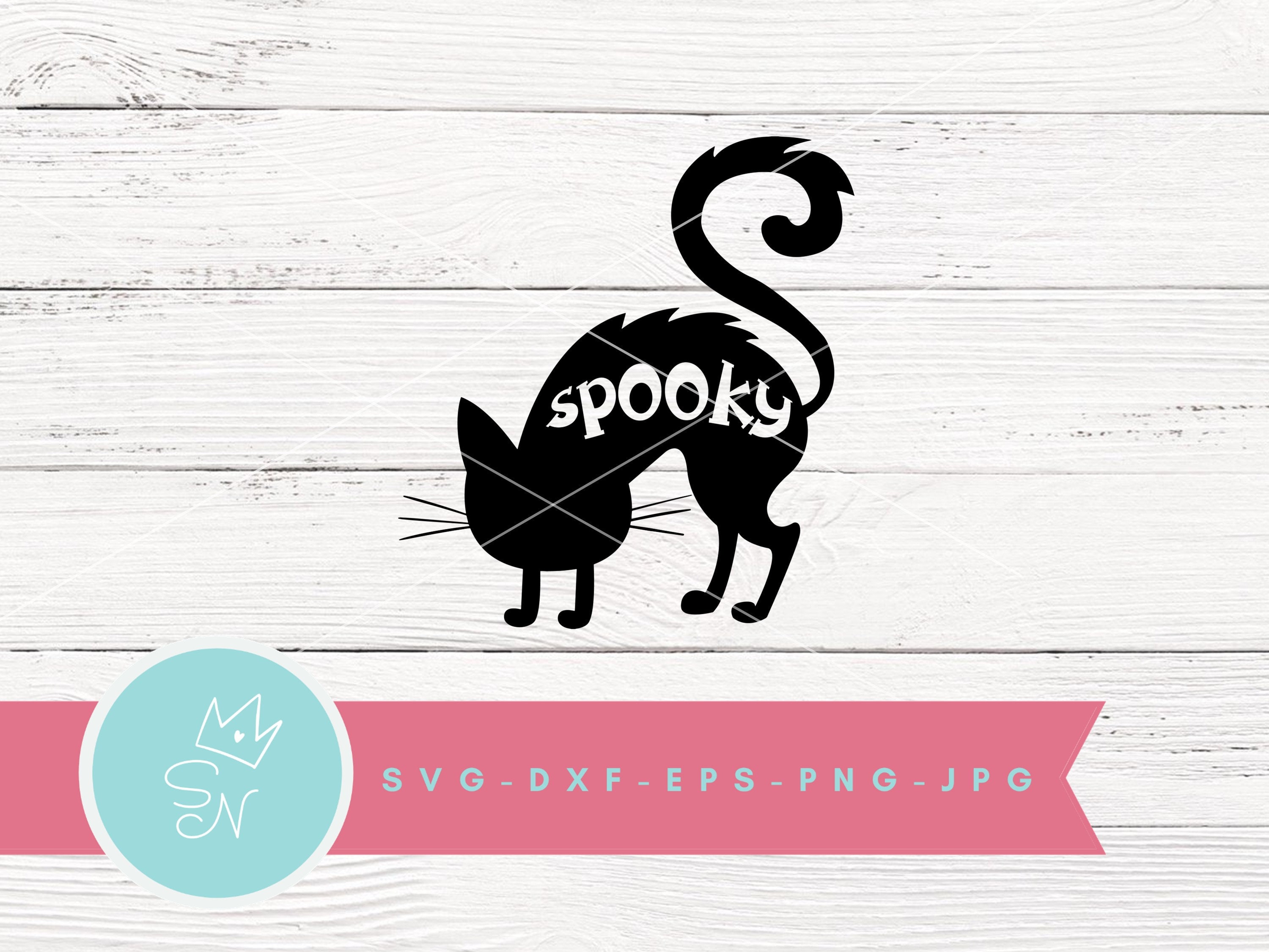 Spooky Cat SVG Spooky Svg Halloween SVG Fall Svg Autumn - Etsy