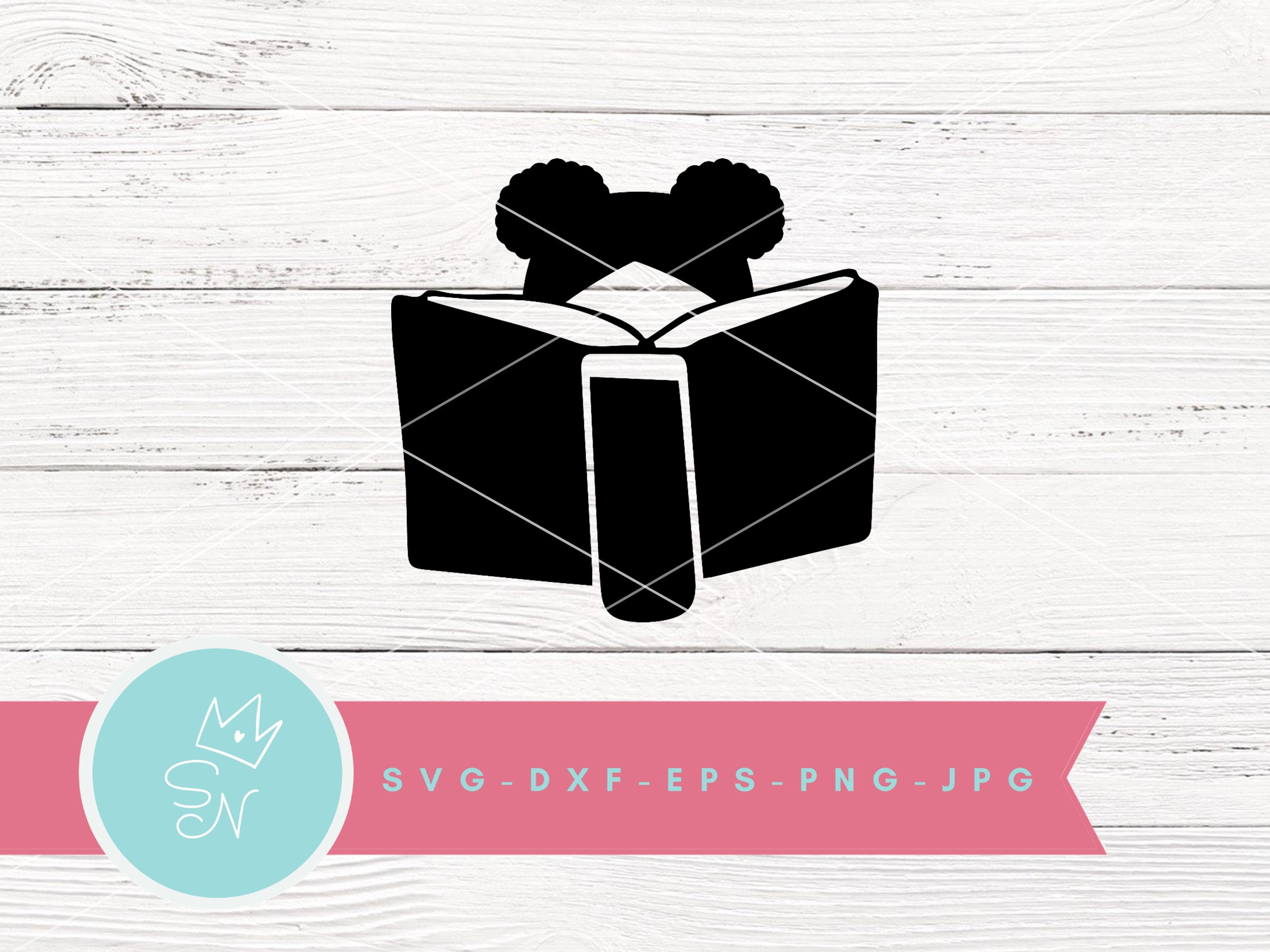 Reading SVG, Book Lover Svg, Afro Girl Svg, Book Club Svg, Black Queen ...