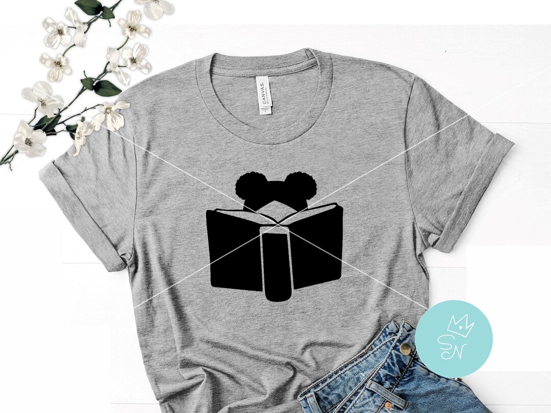 Reading SVG, Book Lover Svg, Afro Girl Svg, Book Club Svg, Black Queen ...