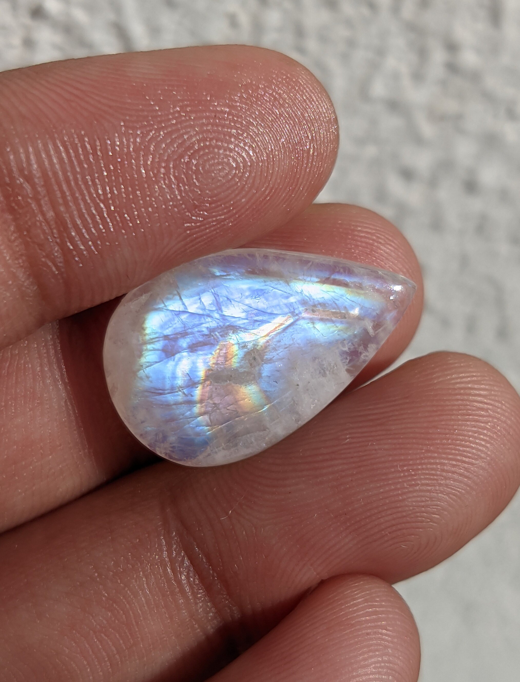 Top Quality Rainbow Moonstone Cabochon Pear Shape Moonstone | Etsy