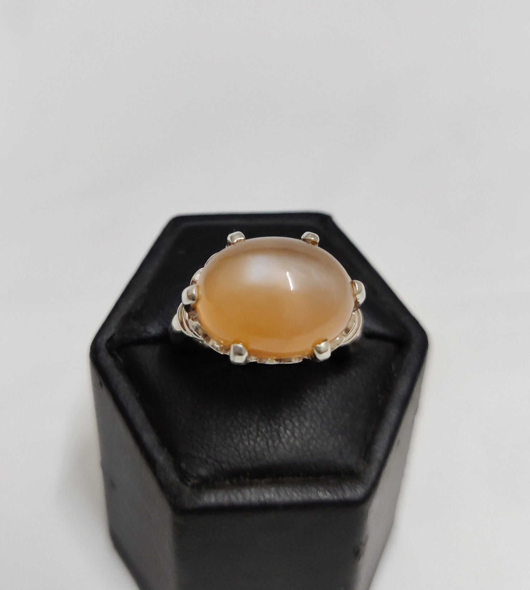 Natural Pink Moonstone Ring Moonstone Silver Ring 925 - Etsy