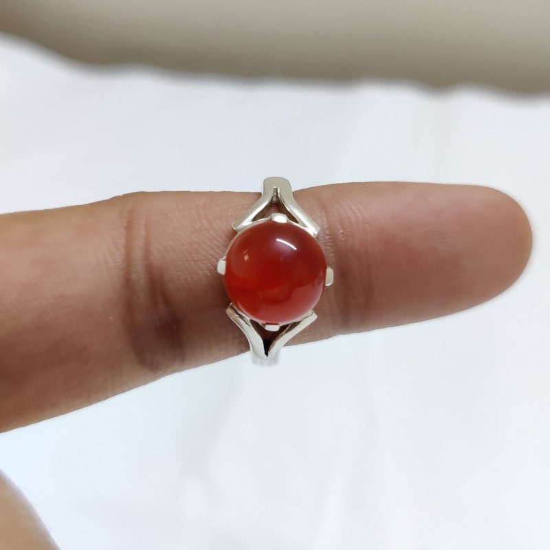 Orange Gemstone Ring - Etsy