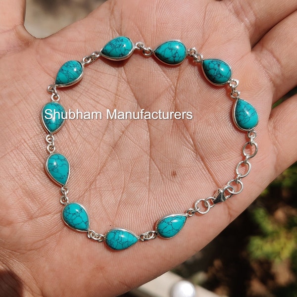 Genuine Turquoise Bracelet - Etsy