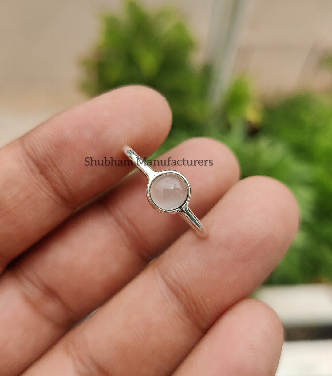 Natural White Moonstone Ring, Sterling Silver Moonstone Ring, Tiny ...