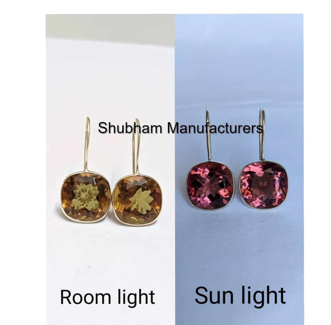 Turkish Diaspore Earrings, Sultanit Colour Changing Earrings, 925 ...