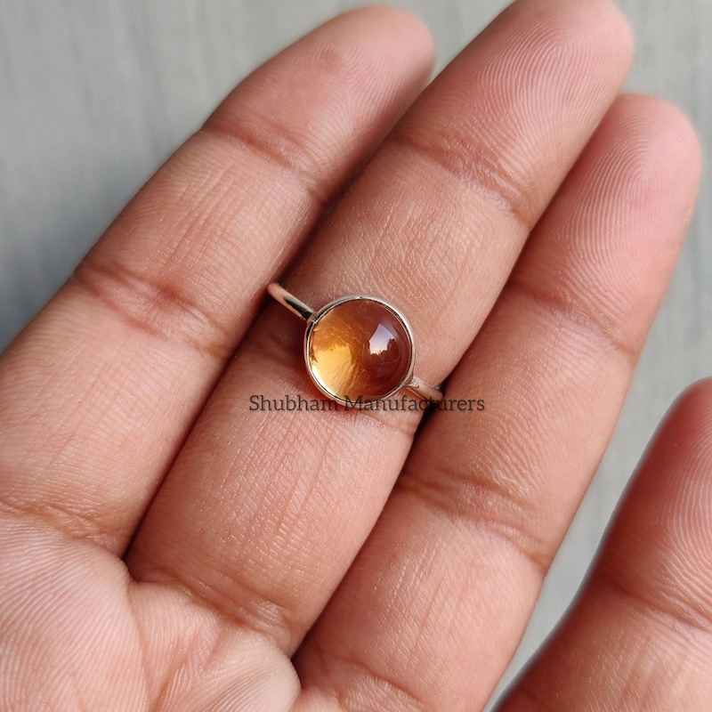 Yellow Stone Ring - Etsy