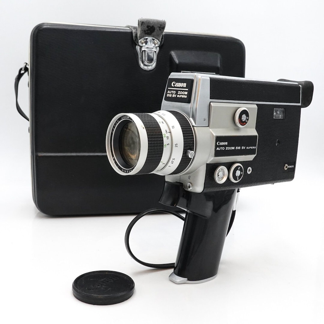 Canon Auto Zoom 518 Sv Super 8 Cine Film Camera & Case Fully Working S8 ...