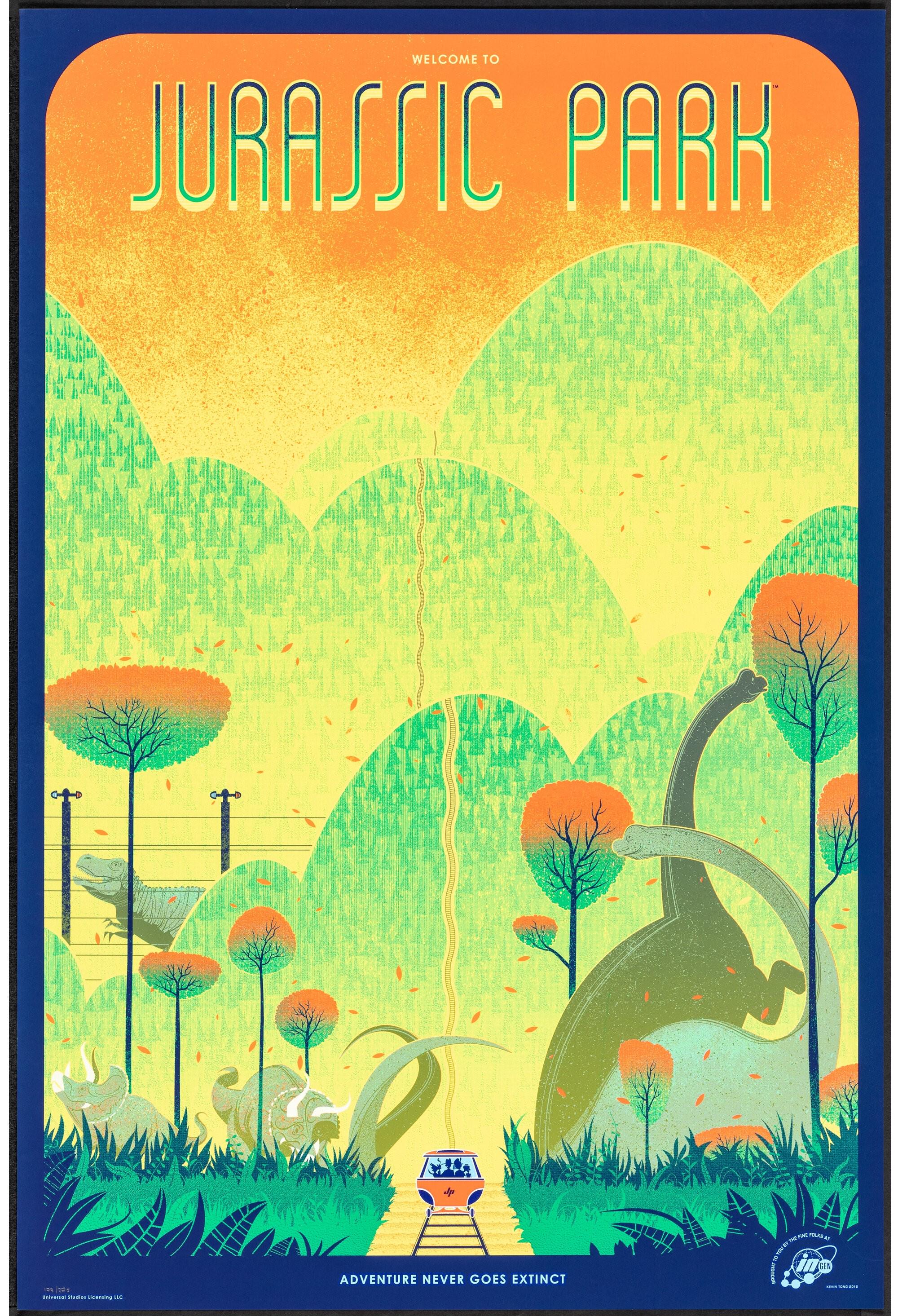 Jurassic Park Mondo Kevin Tong Limited Edition Signed/numbered Poster ...