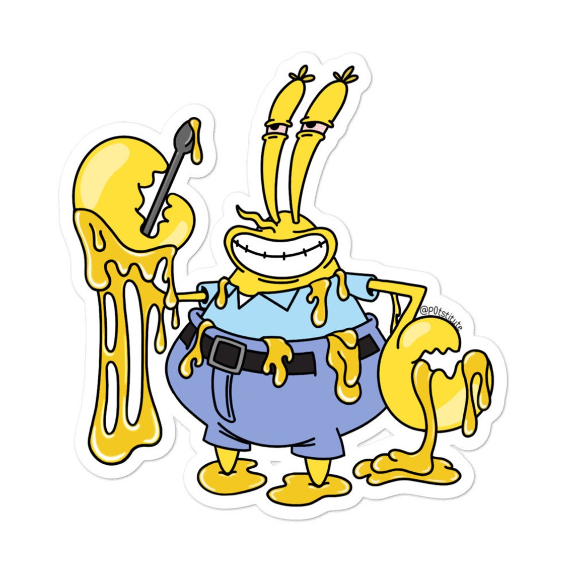 Mister Krabs Is Mister Dabs 710 Cannabis Cartoon Stoner | Etsy