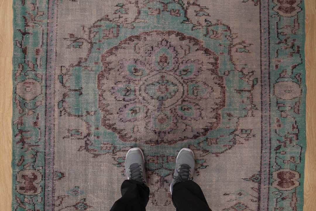 5x9 Oriental Bedroom Rug Retro Gray Green Rug Area Rug - Etsy