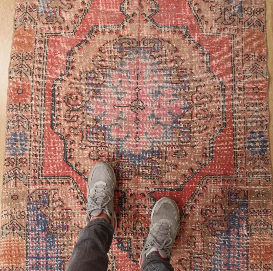 4x6 Oriental Entryway Rug, Boho Bedroom Rug, 4' X 6'4 Retro Area Rug ...
