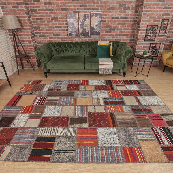 Patchwork Kilim Rug - Etsy