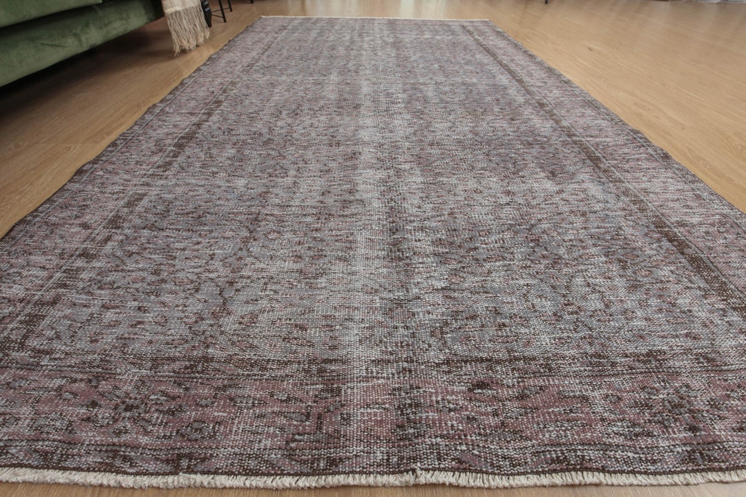 Oriental Turkish Rug, Simple Pattern Living Room Rug, 5'3" X 8'7" Retro ...