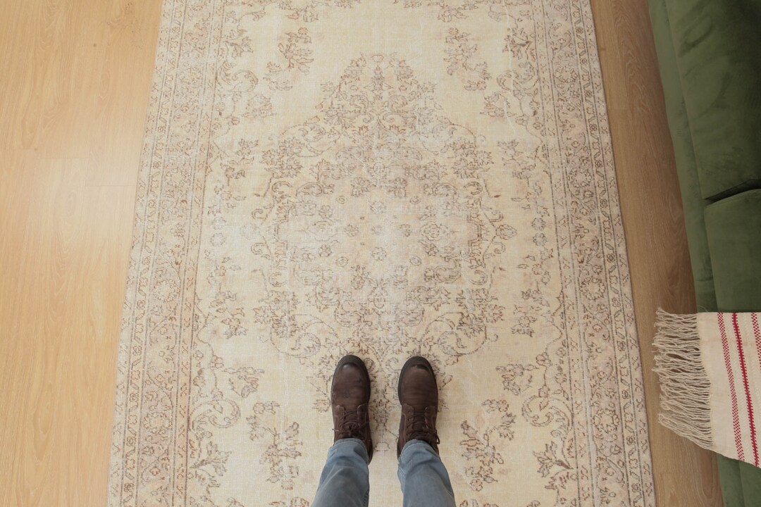 5x9 Hand Woven Rug, Area Rug, Distressed Rug, 5'5 X 8'7 Living Room Rug ...