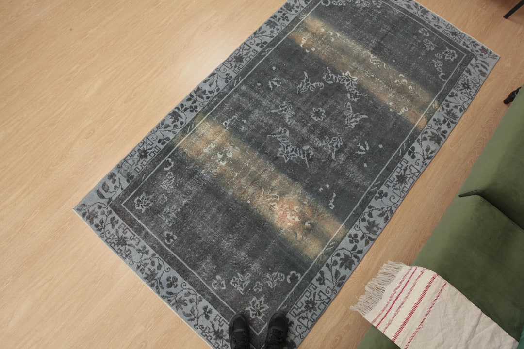 5x9 Home Decor Rug, Grey Bedroom Rug, Living Room Rug, , 4'11 X 9'1 ...