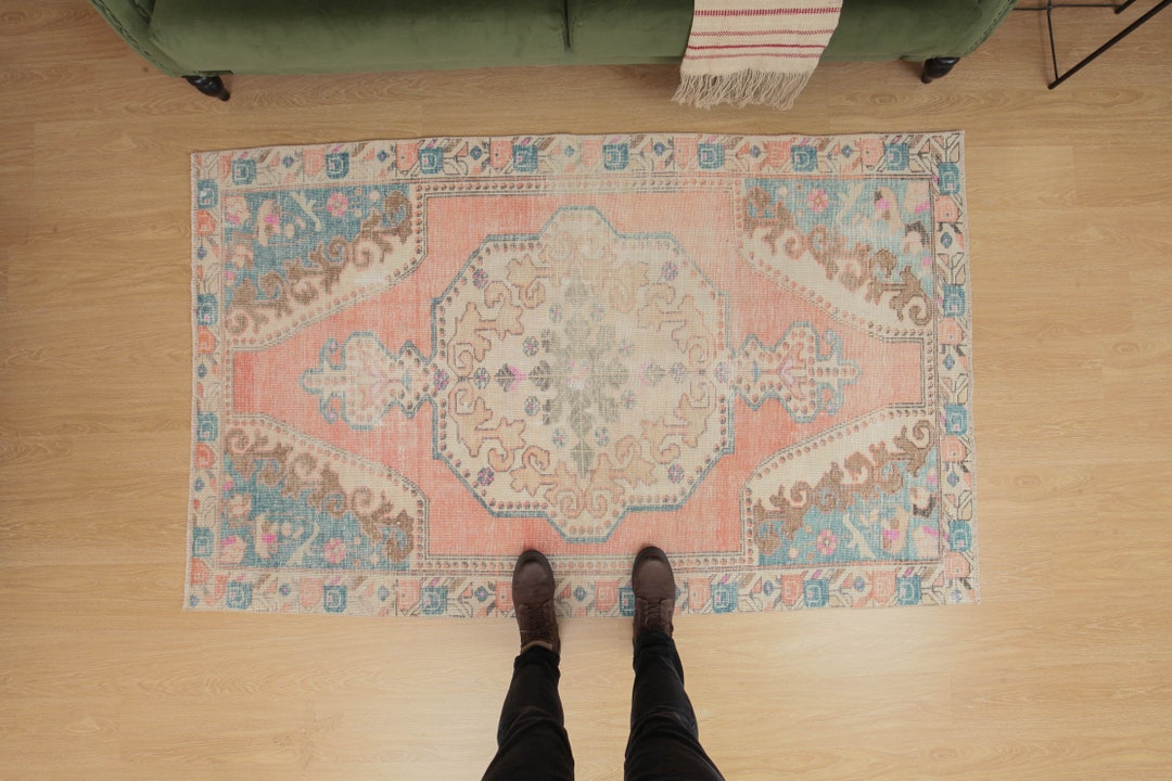 4x8 Handmade Bedroom Rug, Dining Room Rug,turkish Rug,4'5 X 7'7 Rustic ...