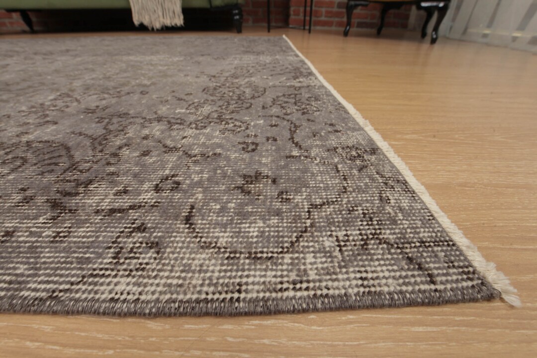 5x9 Distressed Grey Rug Kitchen Rug 5'3 X - Etsy