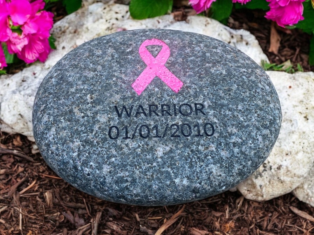 Breast Cancer Awareness Survivor / Memorial Stone, Customize ...