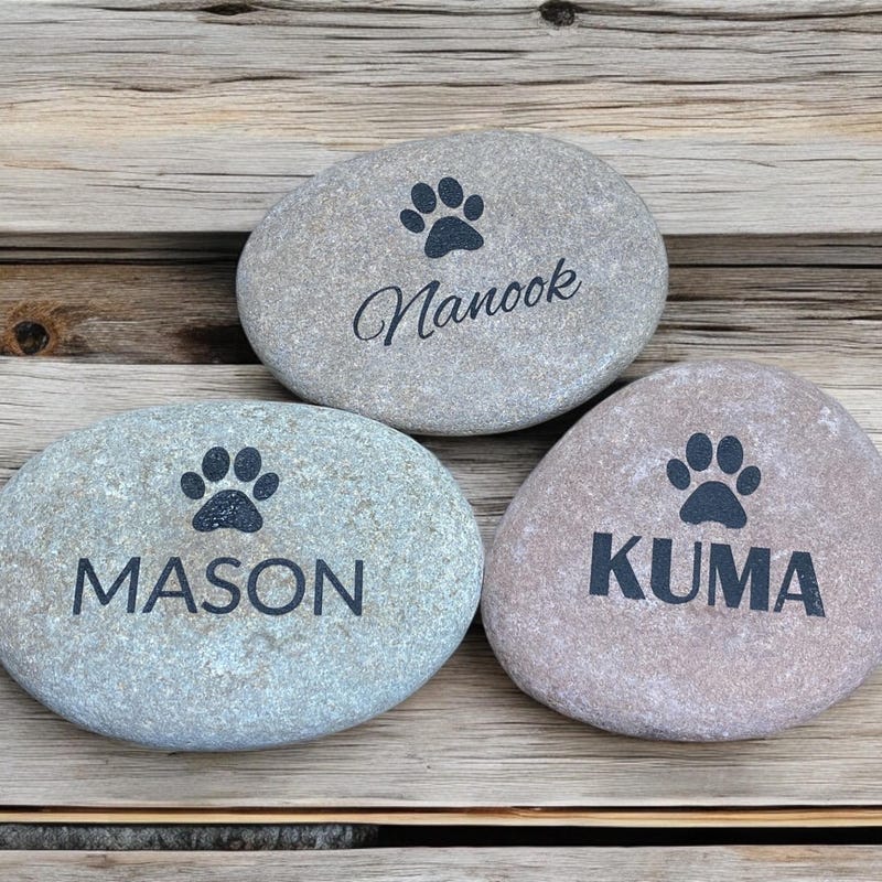 Pet Memorial Stones - Etsy