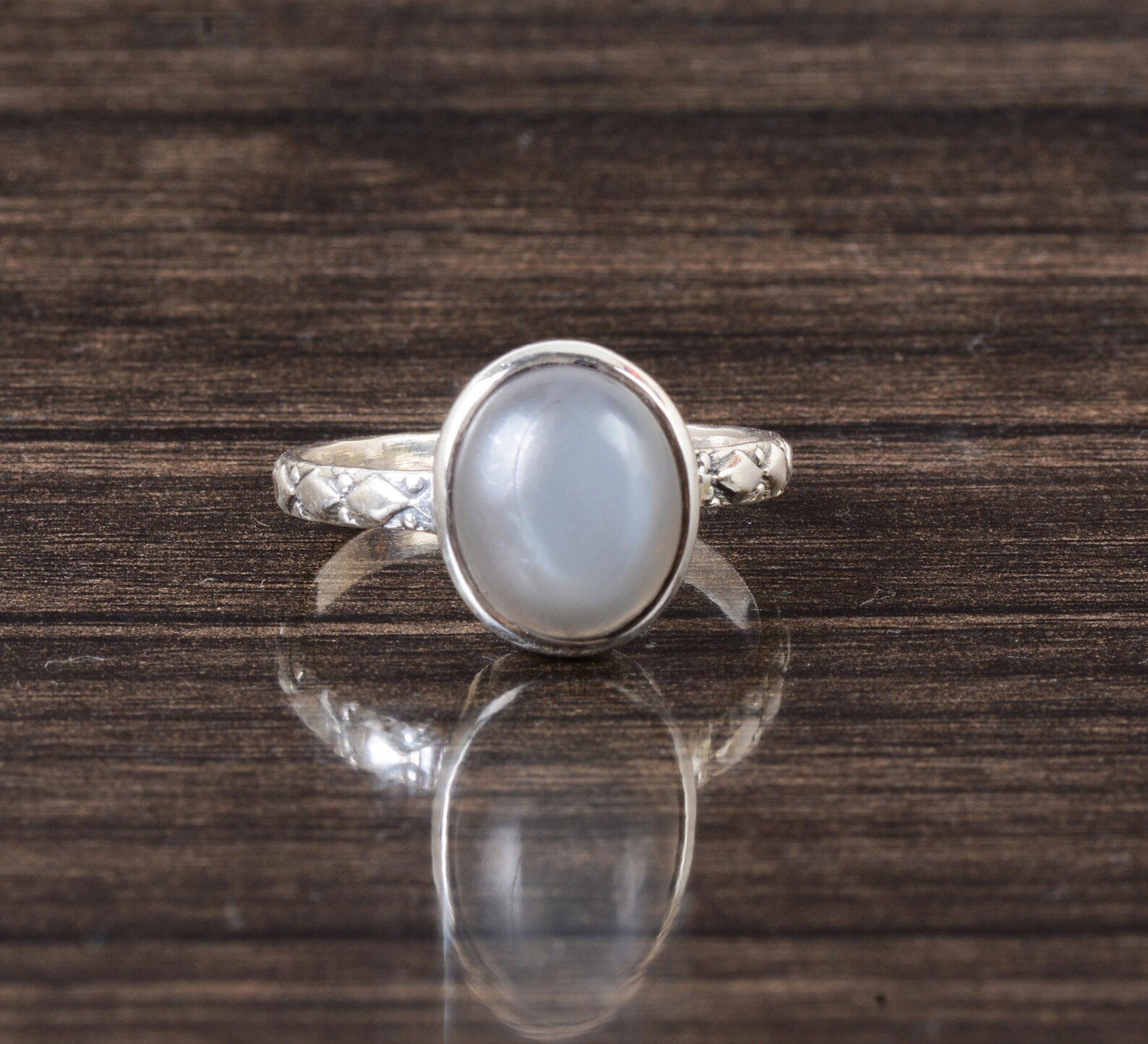 Moonstone Gemstone Ring moonstone Silver Ring Journey ring | Etsy