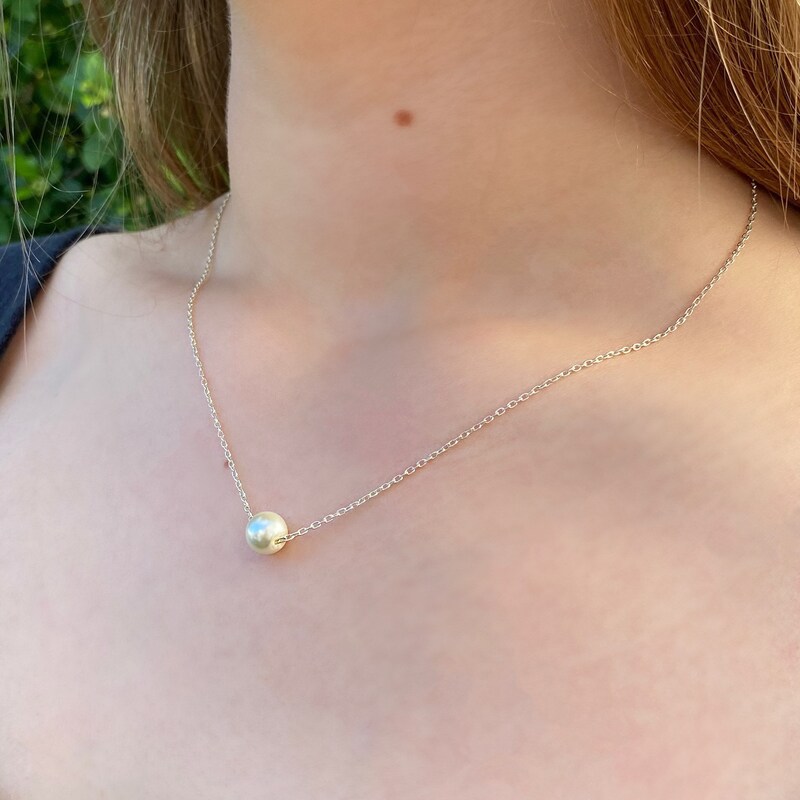One Pearl Necklace - Etsy