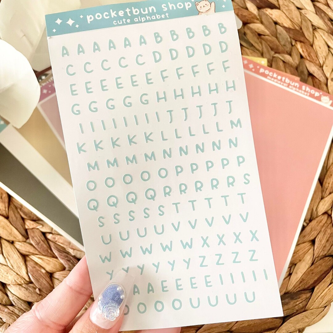 Cute Alphabet Sticker Sheets | Cute Stickers | Alphabet Stickers for ...