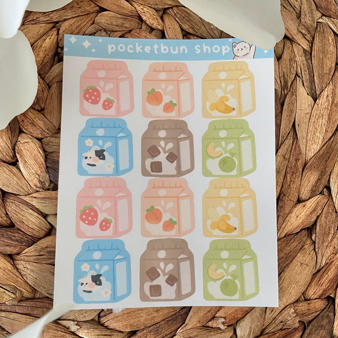 Fruit Milk Cartons Sticker Sheet - Etsy