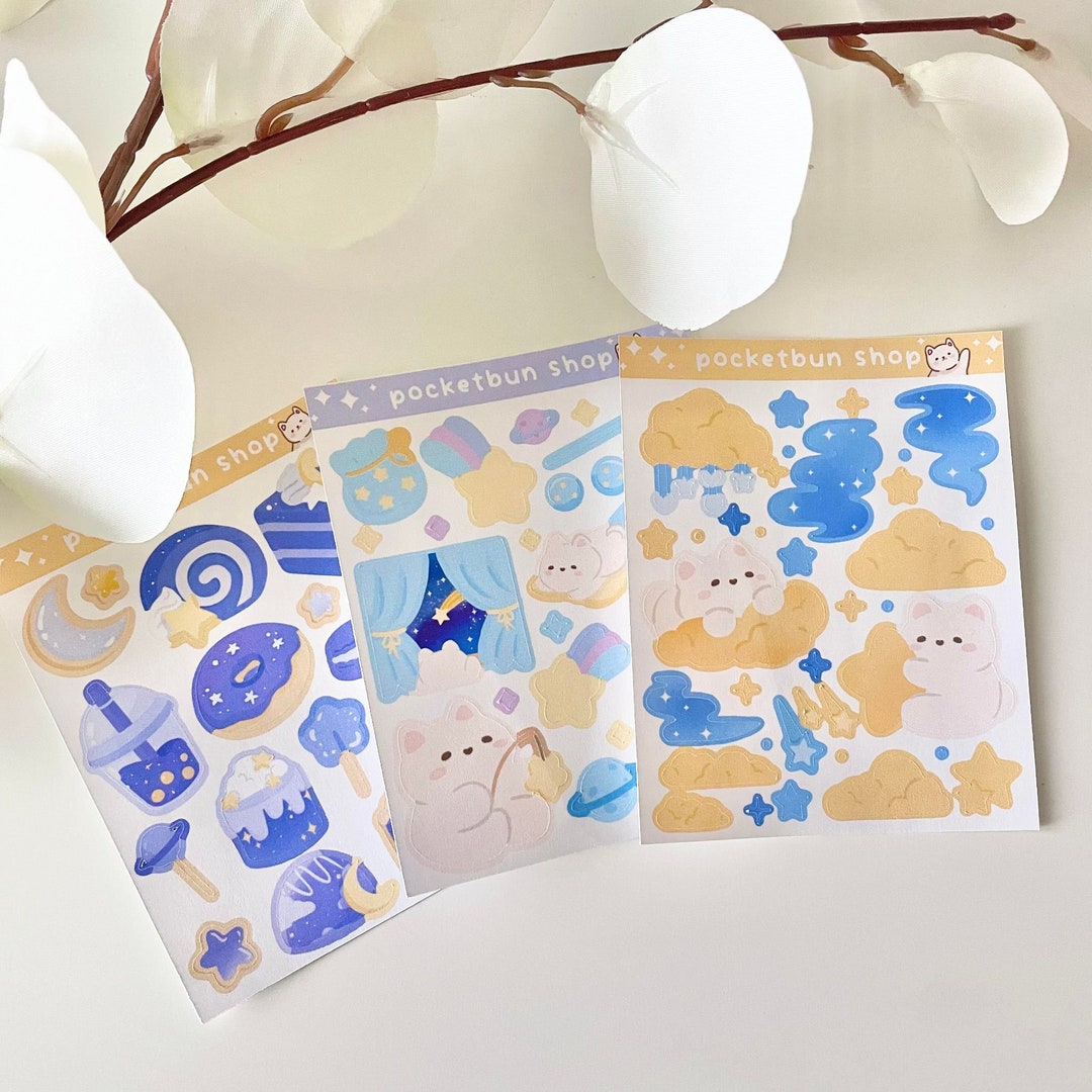 Patreon Sticker Club - Stargazing Sticker Sheets | Cute Stickers ...