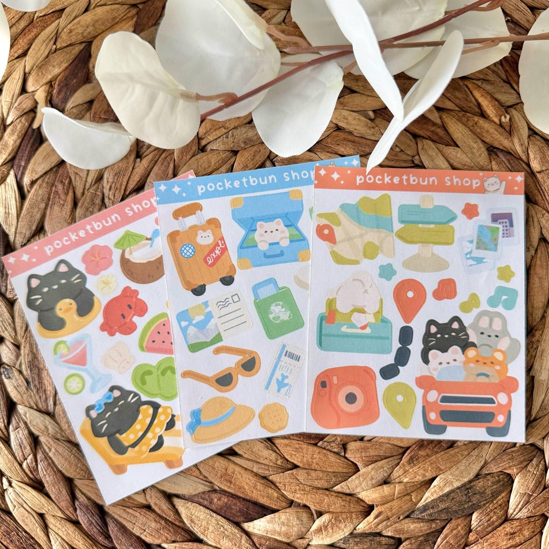 Patreon Sticker Club - Roadtrip Sticker Sheets | Cute Stickers ...