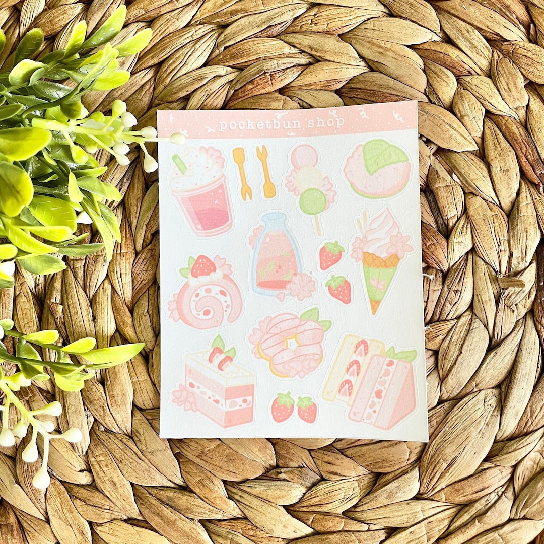 Sakura Snacks Sticker Sheet - Etsy